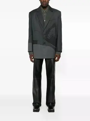 FENG CHEN WANG Patchwork Single-breasted Blazer