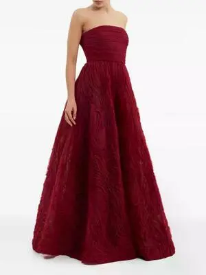 Rebecca Vallance Willow Strapless Ruffled Gown