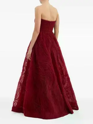 Rebecca Vallance Willow Strapless Ruffled Gown