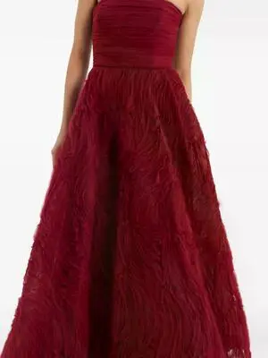 Rebecca Vallance Willow Strapless Ruffled Gown