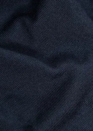 Canali Half-zip Wool-blend Jumper - Navy