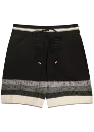 Amiri Striped Fine-knit Shorts