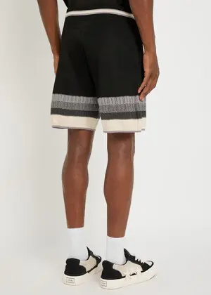 Amiri Striped Fine-knit Shorts