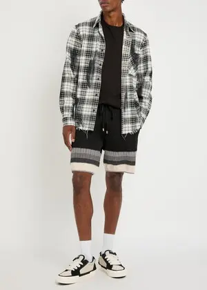 Amiri Striped Fine-knit Shorts