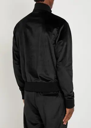 Amiri Logo-embroidered Velvet Track Jacket