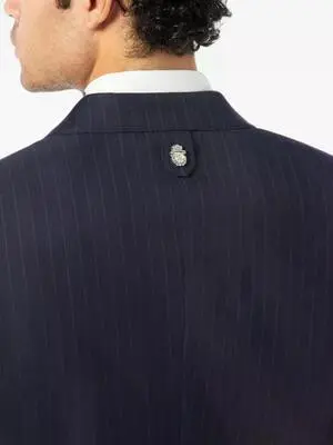 BILLIONAIRE Gessato Pinstripe Single-breasted Blazer - Blue