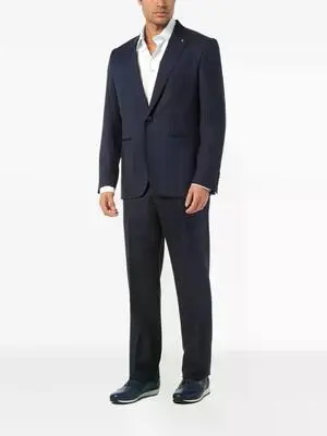 BILLIONAIRE Gessato Pinstripe Single-breasted Blazer - Blue