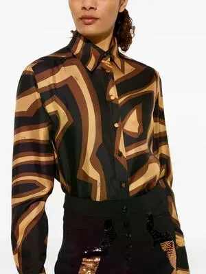 Emilio Pucci Labirinto-print Silk Shirt