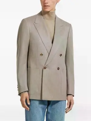Zegna Double-breasted Wool Jacket