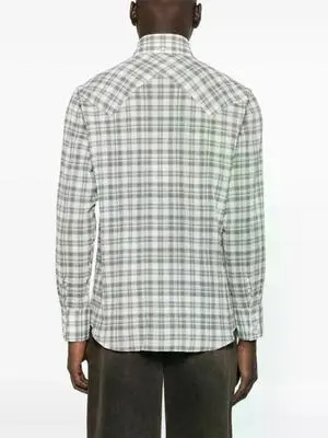 CARTER YOUNG Plaid Button-up Shirt - Grey