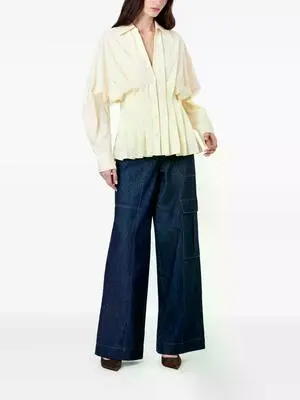 NICHOLAS Pleated Shirt - Neutrals