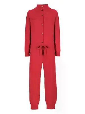 LANEUS Knitted Jumpsuit - Red