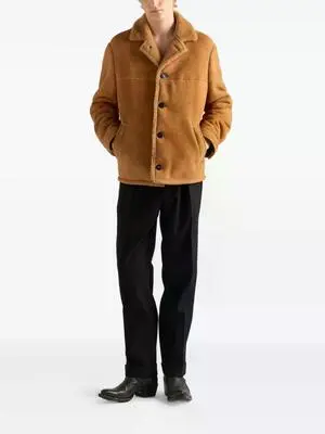 Prada Sheepskin Buttoned Jacket
