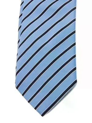 Zegna Striped Neck Tie - Blue