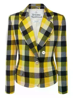 VIVIENNE WESTWOOD Checked Double-breasted Jacket - Yellow