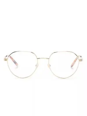 Gucci Gg1458o Metal-frame Eyeglasses - Gold