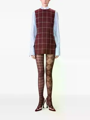 Thom Browne Windowpane Hunting Tweed Mini Dress