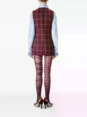 Thom Browne Windowpane Hunting Tweed Mini Dress