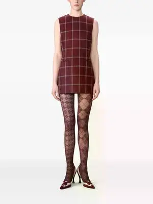 Thom Browne Windowpane Hunting Tweed Mini Dress