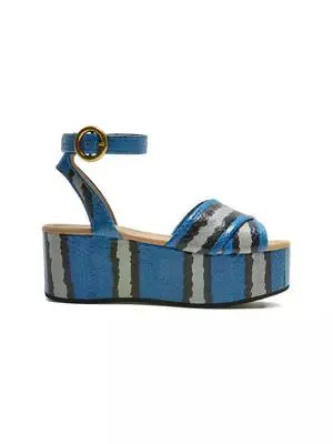 Malìparmi Striped Platform Sandals