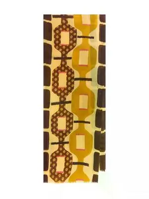 Malìparmi Geometric-patterned Scarf - Yellow