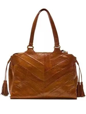 Malìparmi Chevron-patterned Shoulder Bag With Tassels