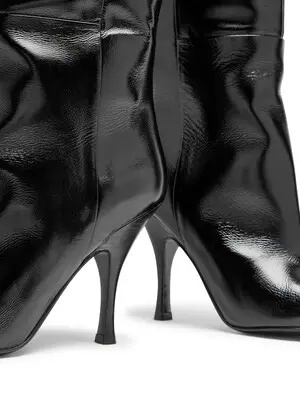 Khaite Over-the-knee Glossed Leather Boots