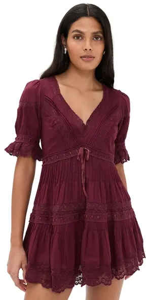 LoveShackFancy Lilias Mini Dress