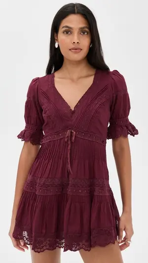 LoveShackFancy Lilias Mini Dress
