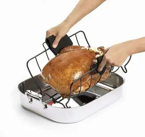 CUISIPRO Roast & Serve Non-stick Turkey And Poultry Roasting Rack