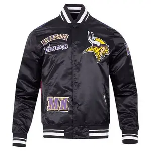 PRO STANDARD Minnesota Vikings Sublimated Satin Full-snap Jacket