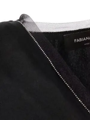Fabiana Filippi Tulle-trimmed Satin Top