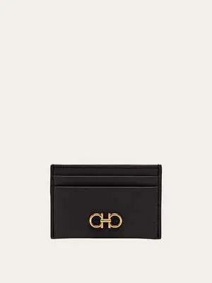 FERRAGAMO Gancini Card Holder - Black