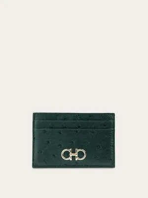 FERRAGAMO Gancini Card Holder - Green