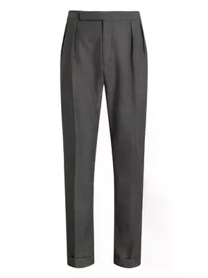 Ralph Lauren Purple Label Gregory Pleated Flannel Trousers