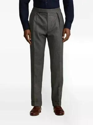 Ralph Lauren Purple Label Gregory Pleated Flannel Trousers