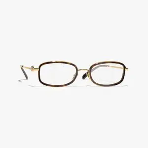 Chanel Rectangle Eyeglasses - Dark Gold