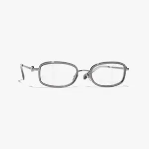 Chanel Rectangle Eyeglasses - Dark Silver