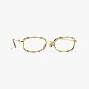 Chanel Rectangle Eyeglasses - Light Gold