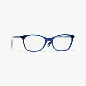 Chanel Rectangle Eyeglasses Blue