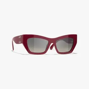 Chanel Cat Eye Sunglasses - Red