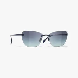 Chanel Cat Eye Sunglasses Dark Blue