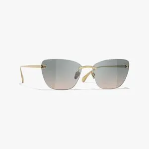 Chanel Cat Eye Sunglasses - Light Gold