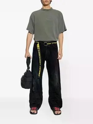 Balenciaga Logo-embroidered T-shirt - Grey