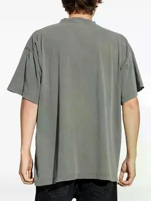 Balenciaga Logo-embroidered T-shirt - Grey