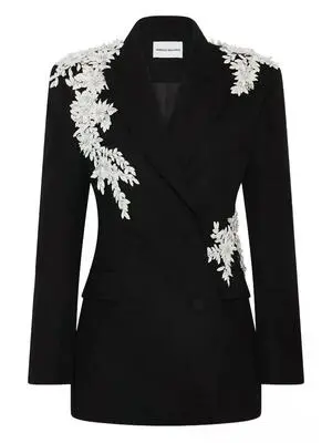 REBECCA VALLANCE Floral-Embellished Double-Breasted Blazer