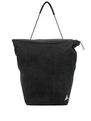 ROA Grid-pattern Top-handle Shoulder Bag