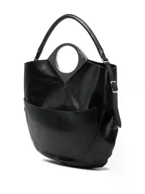 Bally Anni Moon Circular-handle Leather Tote Bag