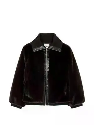 Sandro Faux-fur Zip Jacket - Brown