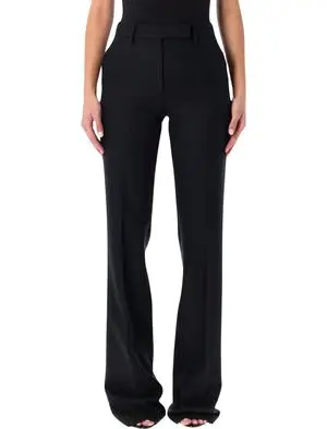 TOM FORD Tailored Straight-Leg Herringbone Trousers - Black